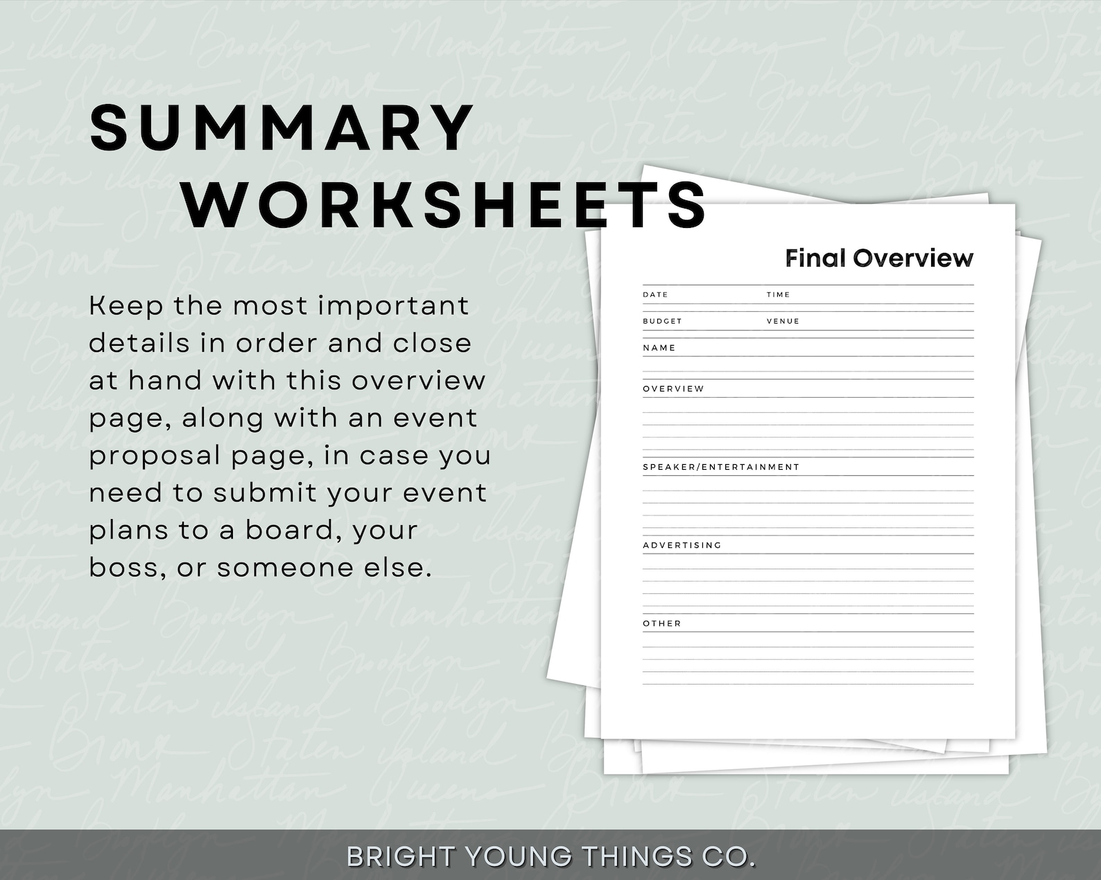 Event Planning Workbook, Printable Event Planner, Printable Planner ...