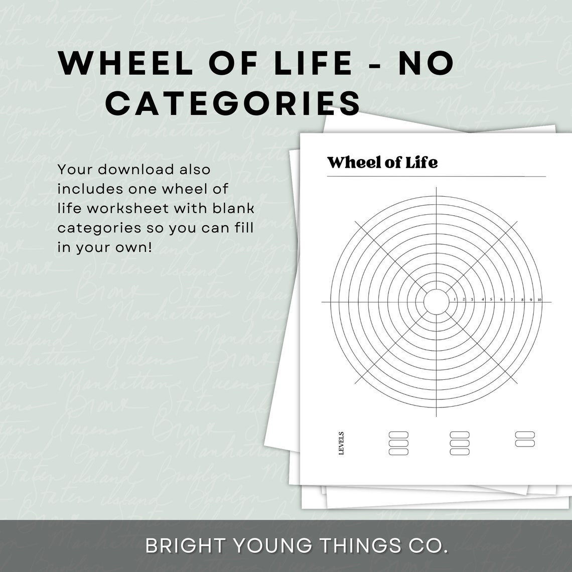 Wheel of Life Printable Worksheet, Wheel of Life PDF Printable, Self ...