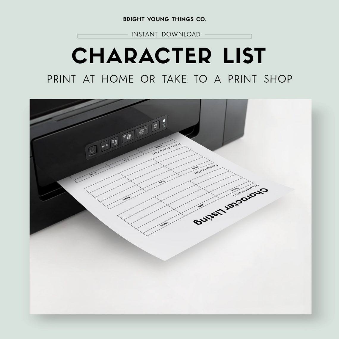 Character Tracker Printable, Novel Writing Worksheets, Novel Writing ...