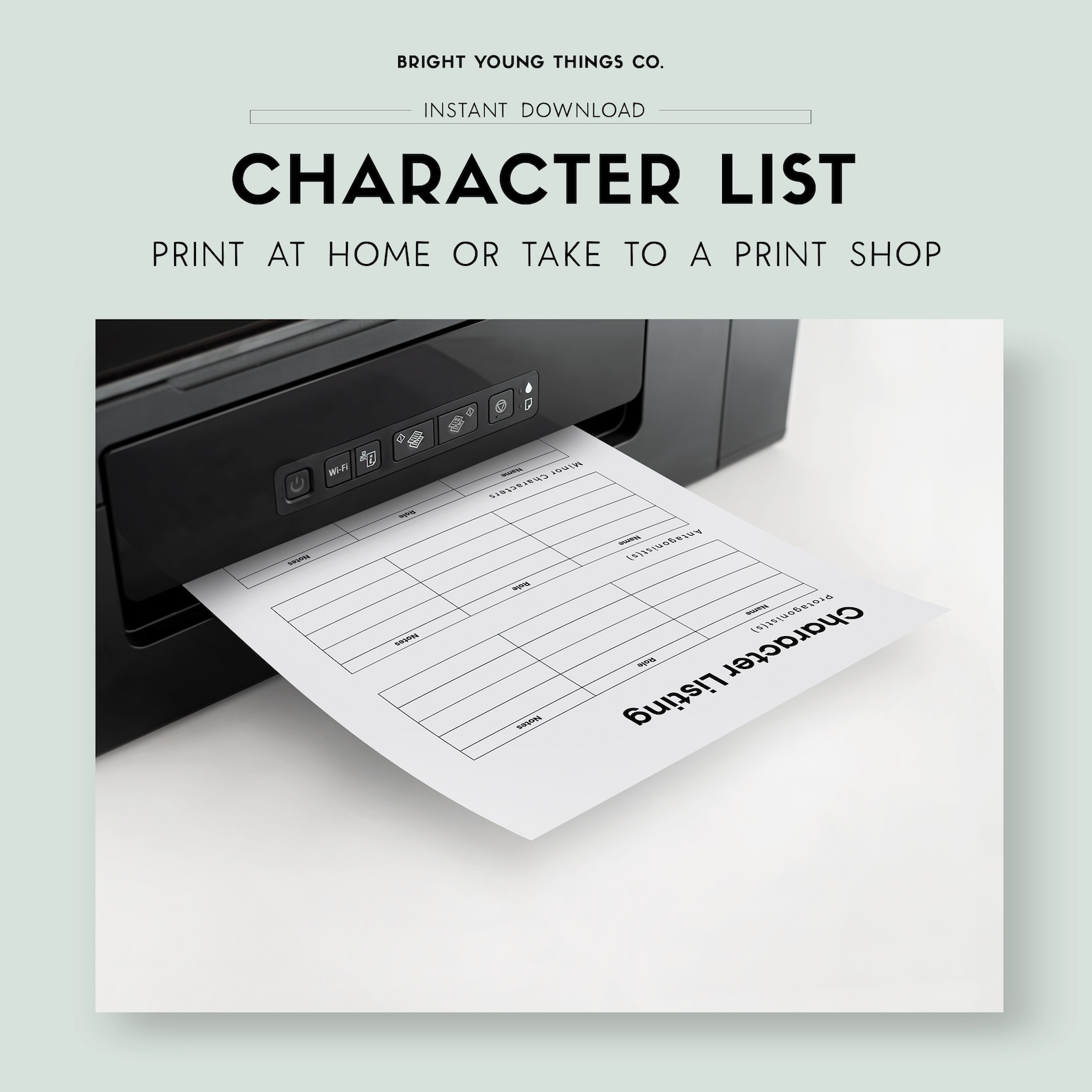 Character Tracker Printable, Novel Writing Worksheets, Novel Writing ...