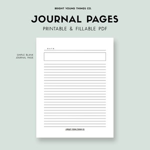 Journal Page Printable, Printable Journal Page With Space for Prompts ...