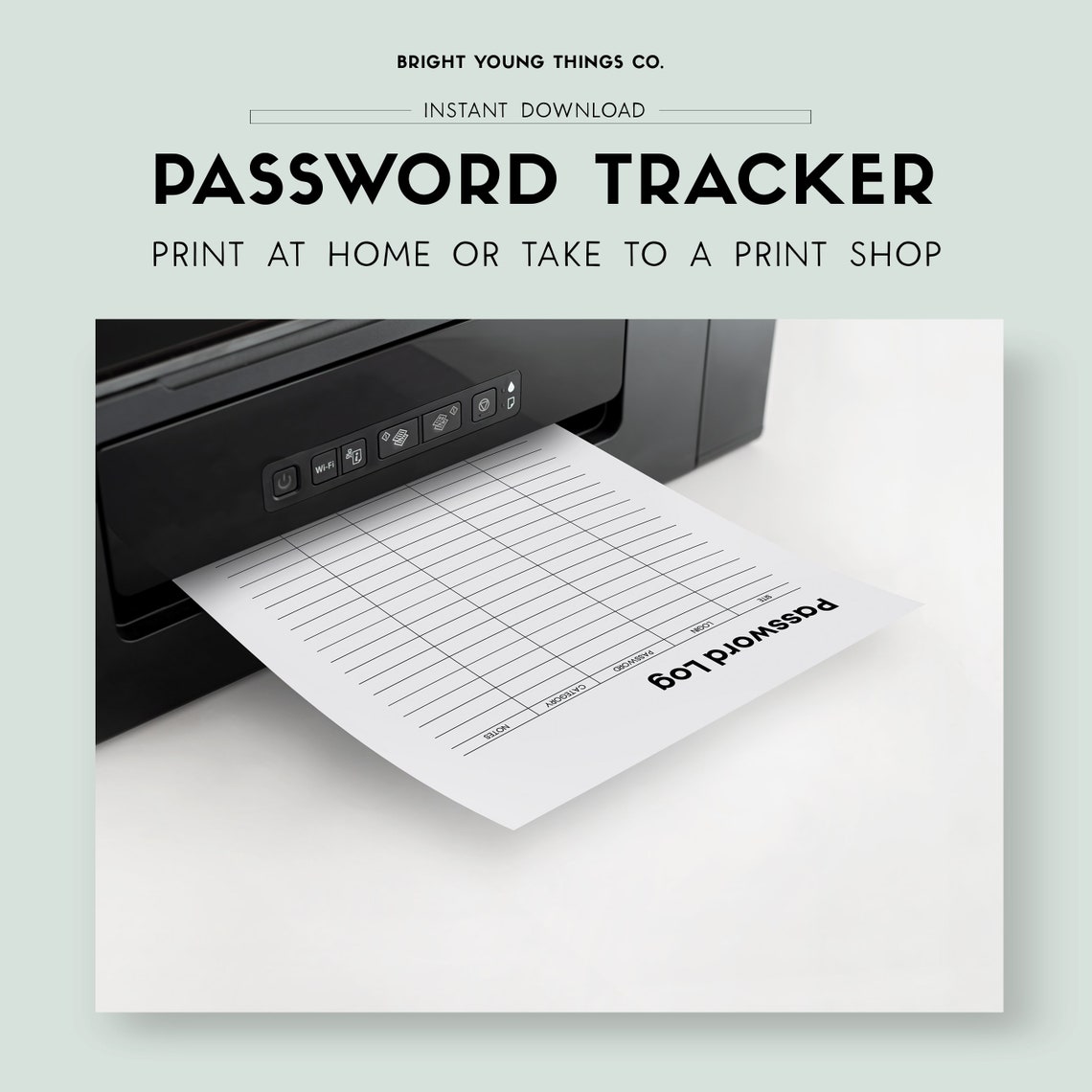 Printable Password Tracker, Printable Password Log, Password Keeper ...