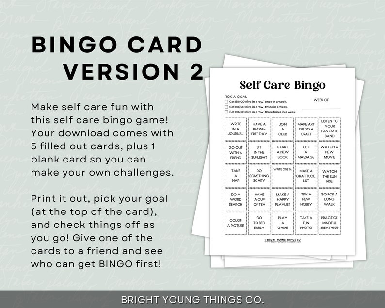 Self Care Bingo, Self Care Game, Self Care Ideas, Mental Health ...