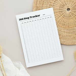 Annual Step Tracker, 365 Days Step Tracker, Printable Step Tracker ...