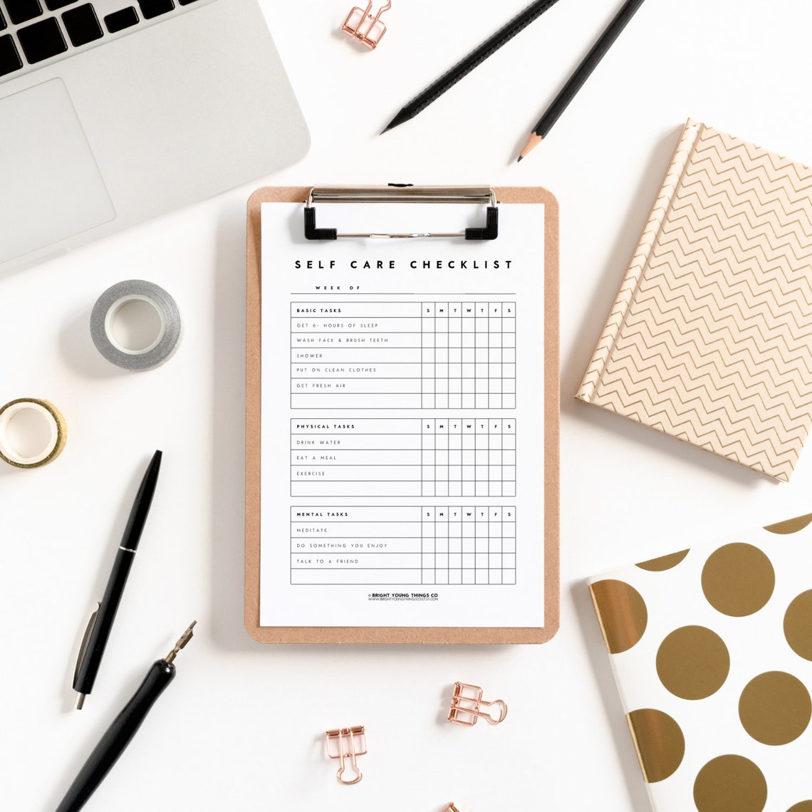 Self Care Checklist Printable Printable Self Care Planner - Etsy