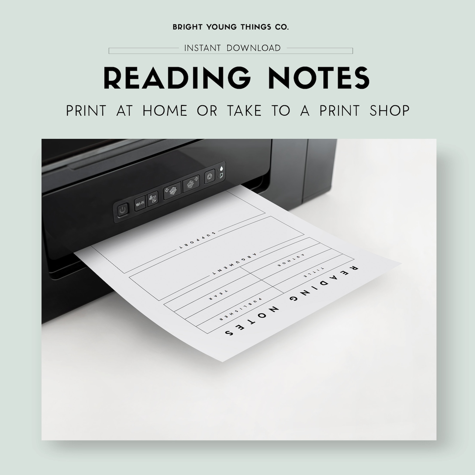 Reading Notes Template, Book Notes Printable, Reading Log Printable ...