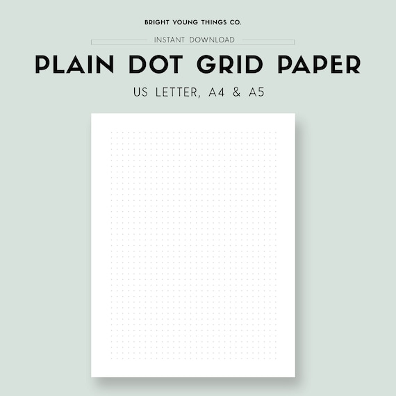 Downloadable Dot Grid Paper Digital Paper Printable PDF | Etsy