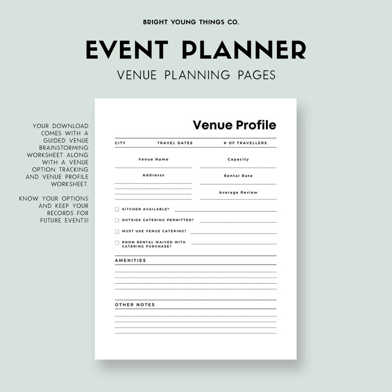 Event Planning Workbook Printable Event Planner Printable - Etsy