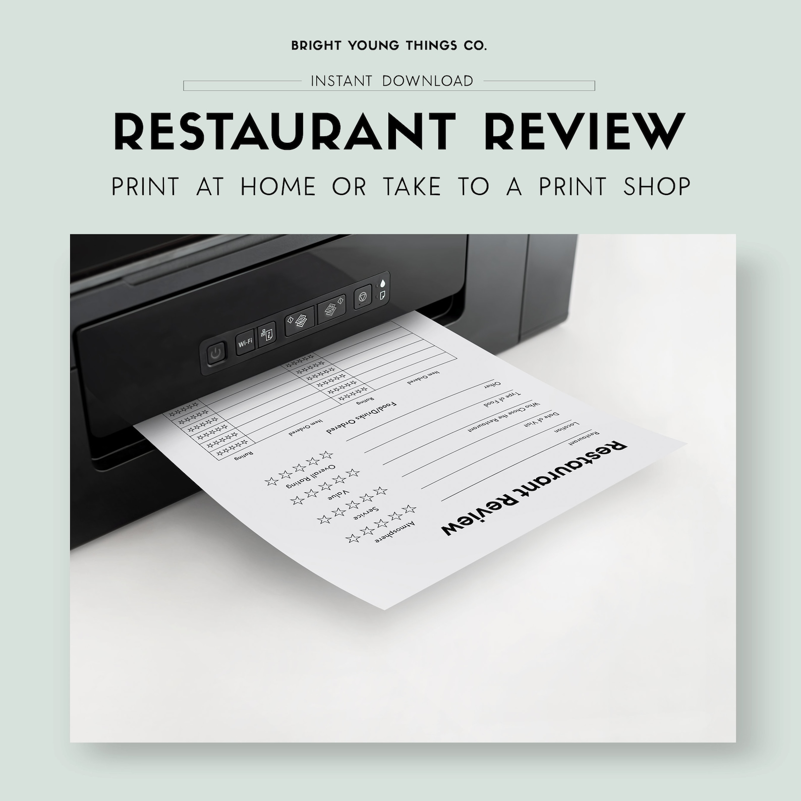 Restaurant Review Printable Worksheet, Printable Review Worksheet ...