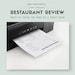 Restaurant Review Printable Worksheet, Printable Review Worksheet ...