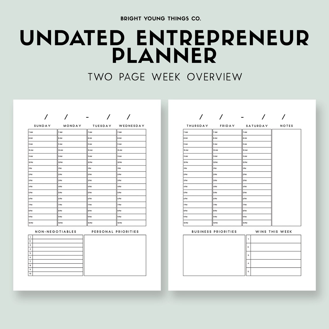 Entrepreneur Planner Printable Side Hustle Planner Work Life - Etsy
