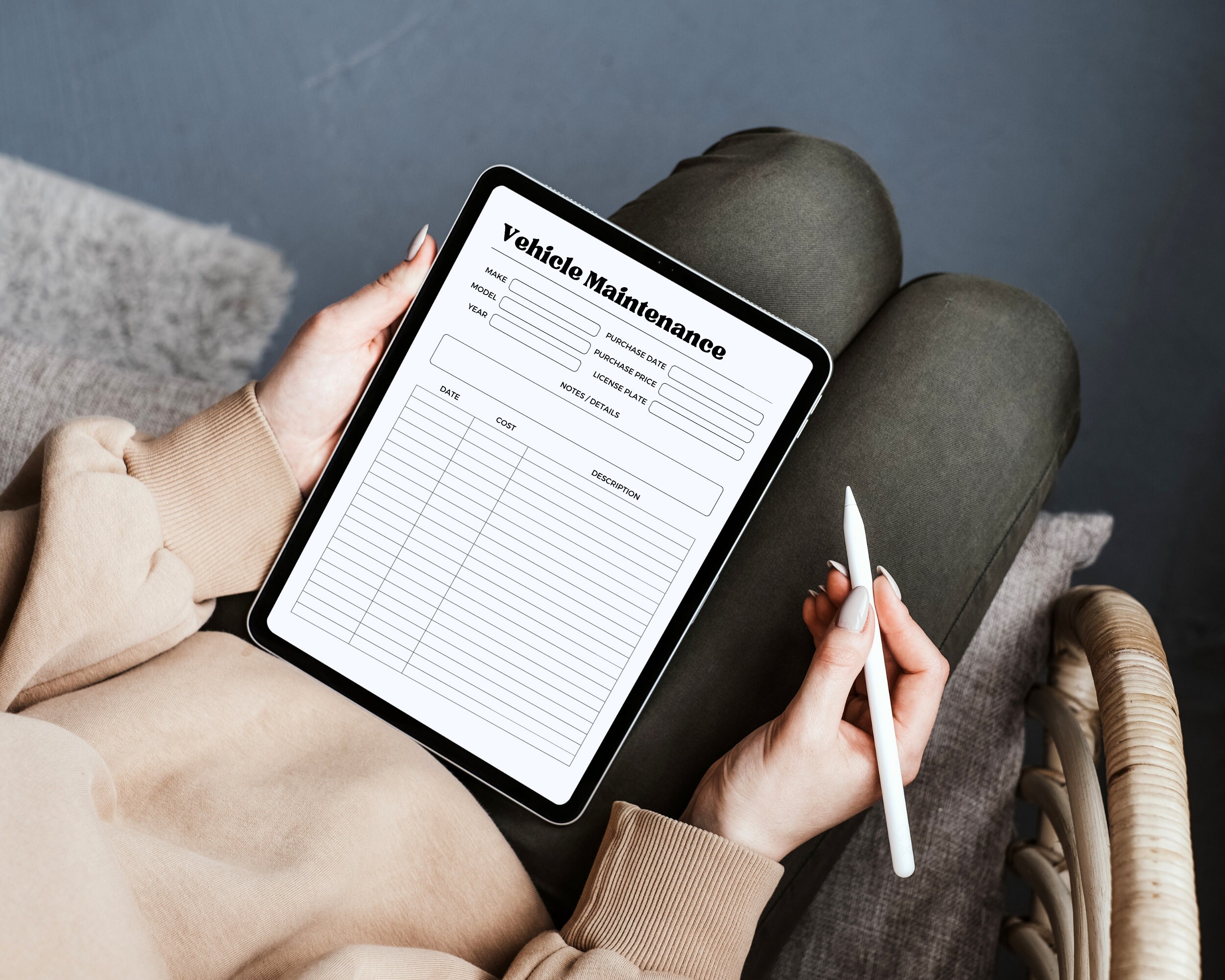 Vehicle Maintenance Tracker, Vehicle Maintenance Log Book Print ...