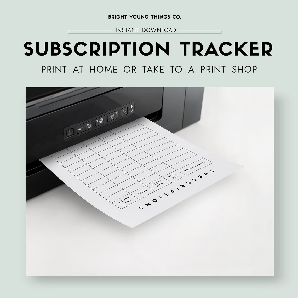 Subscription Tracker, Printable Subscription Log, Subscription Log ...