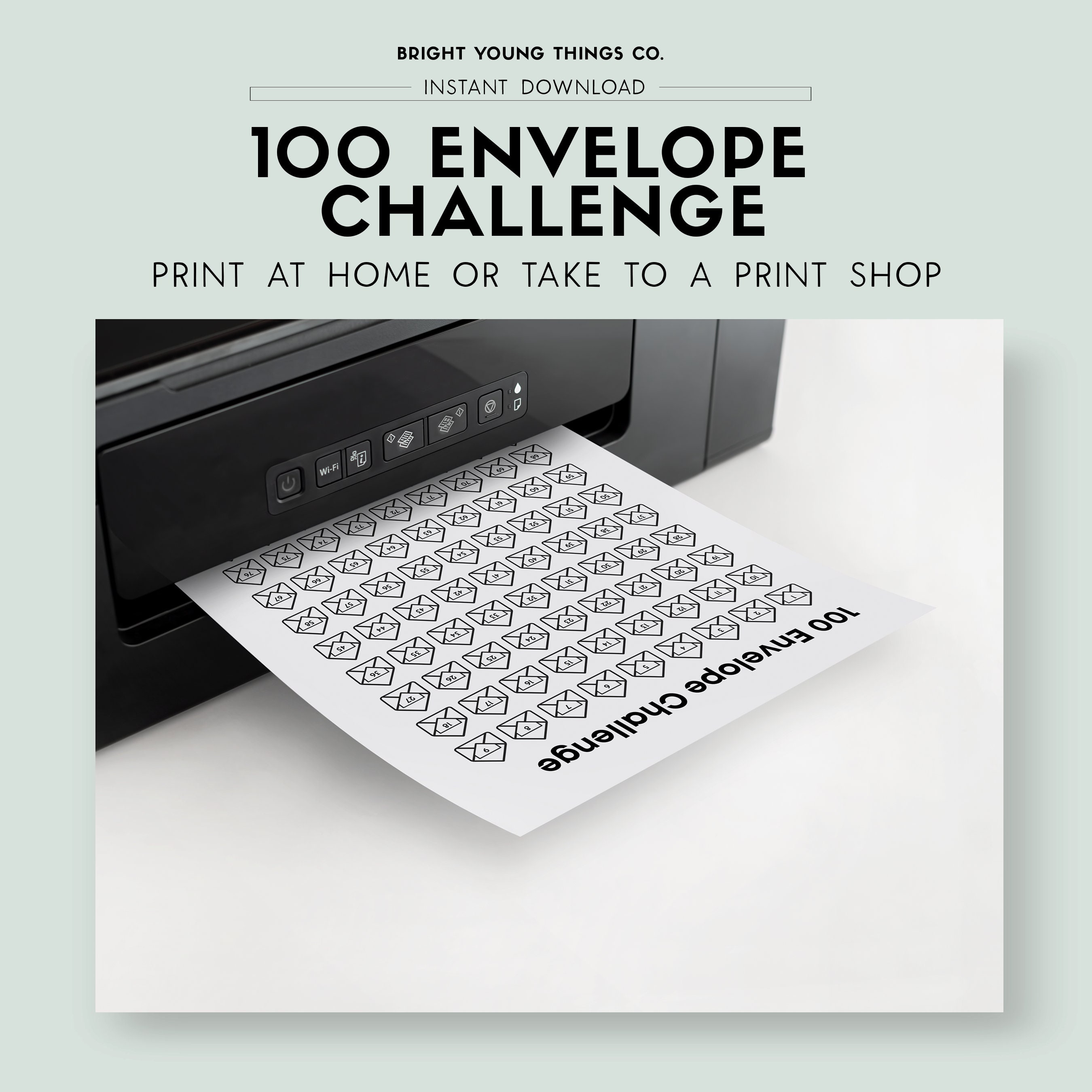 100 Envelope Challenge Tracker Printable, Savings Tracker PDF, Savings ...