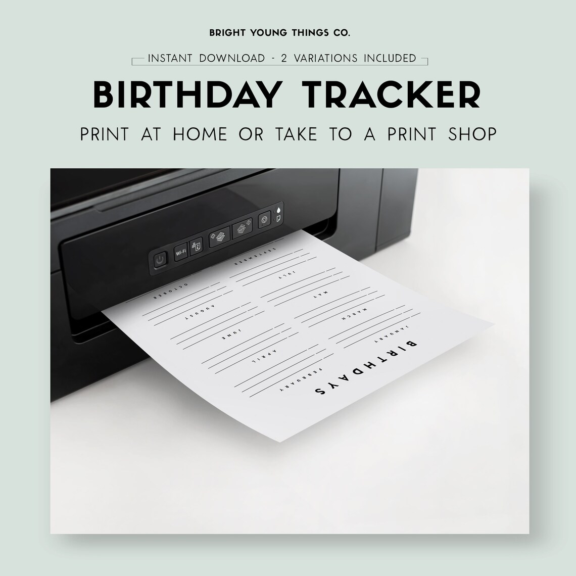 Birthday Tracker PDF Printable, Digital Birthday Tracker, Fillable PDF ...