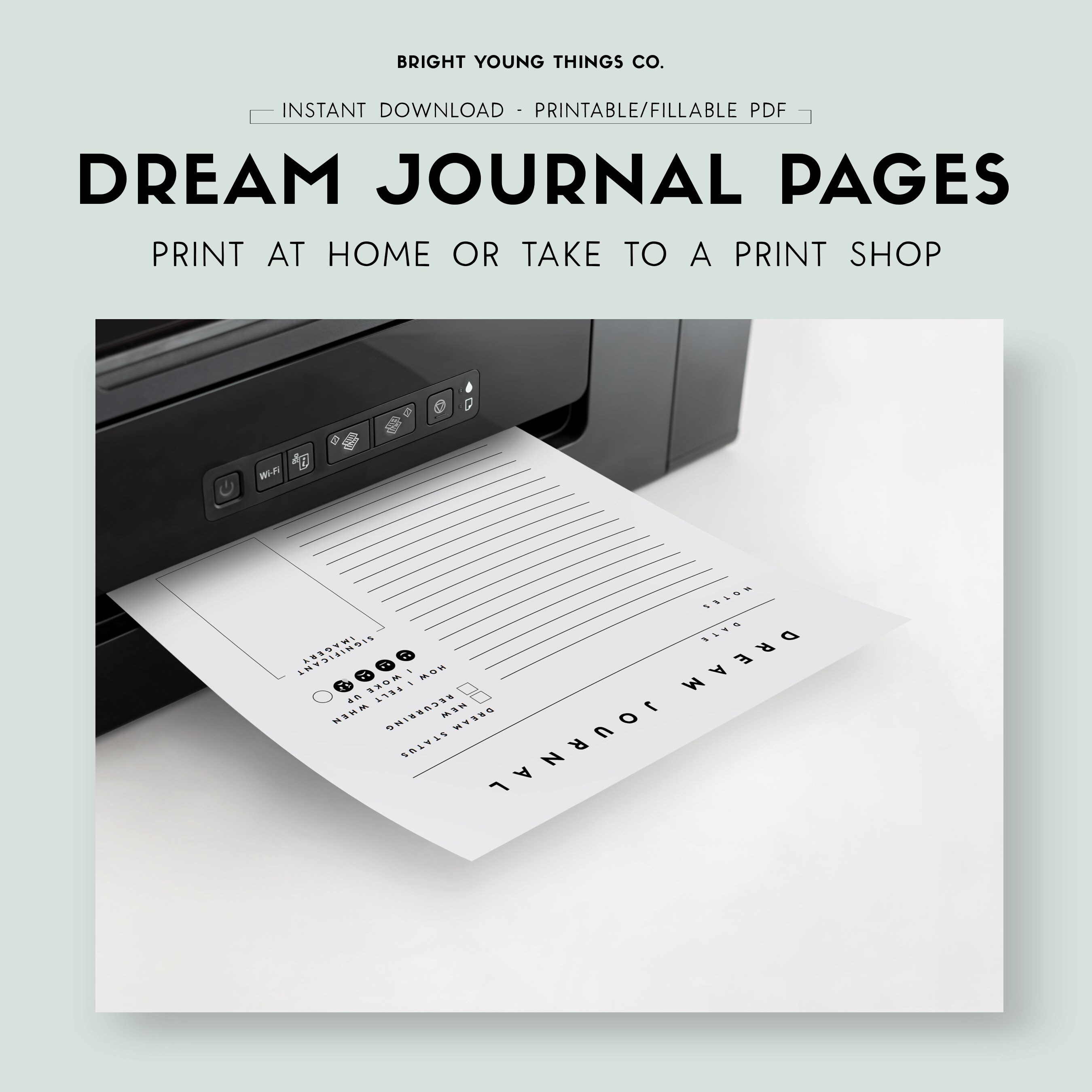 Dream Journal Digital Download, Dream Journal Printable Pages ...