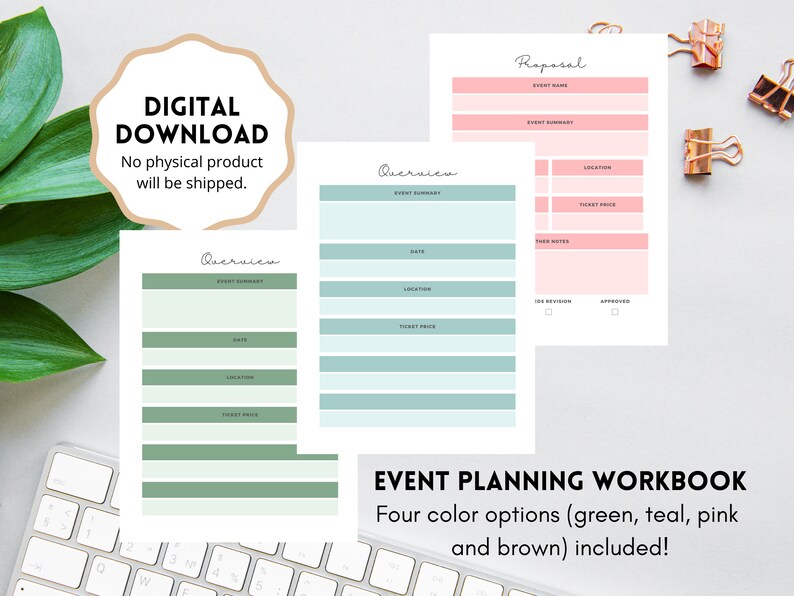 Event Planning Workbook Printable Event Planner Printable | Etsy