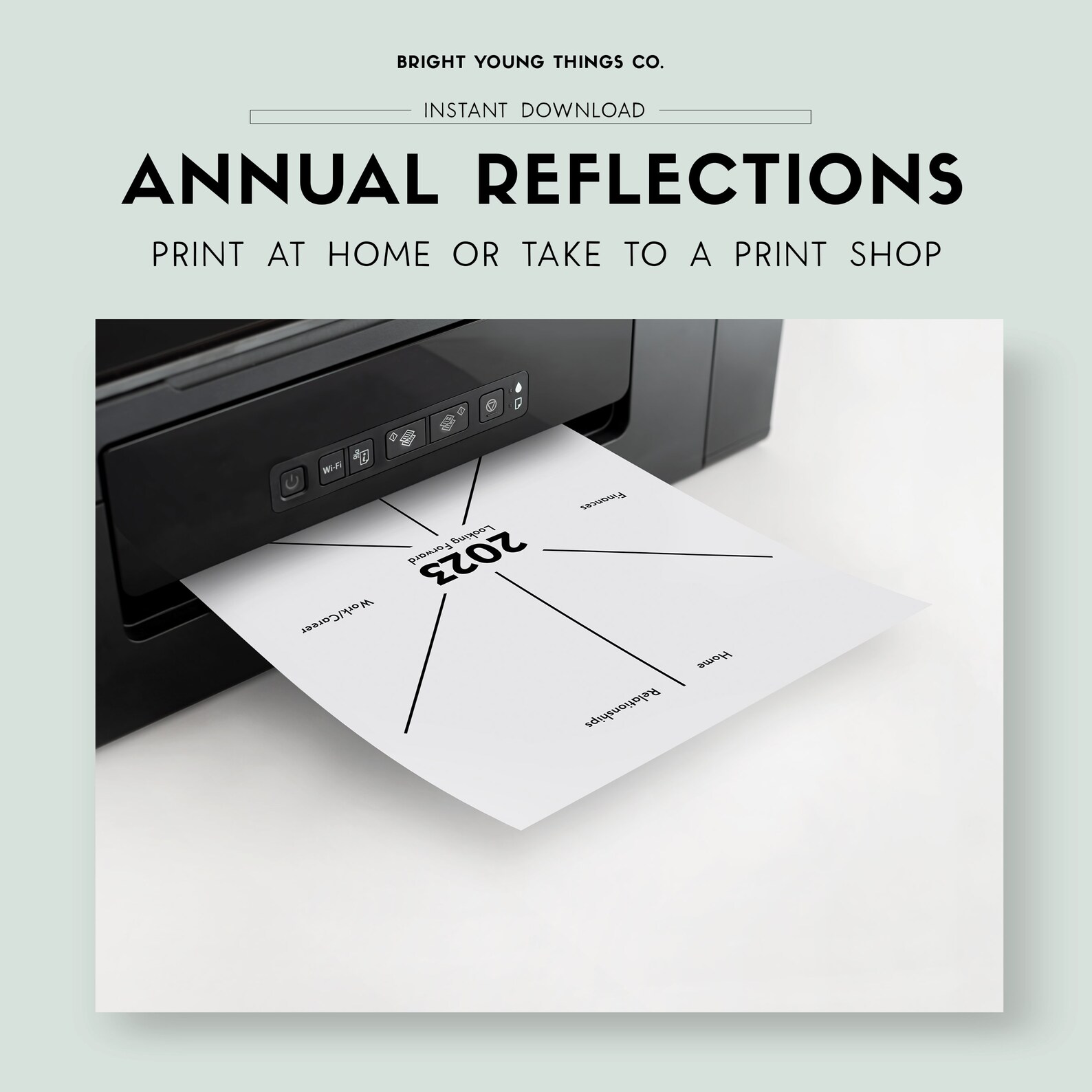 Annual Reflections Printable, Yearly Self-reflection Printable PDF ...