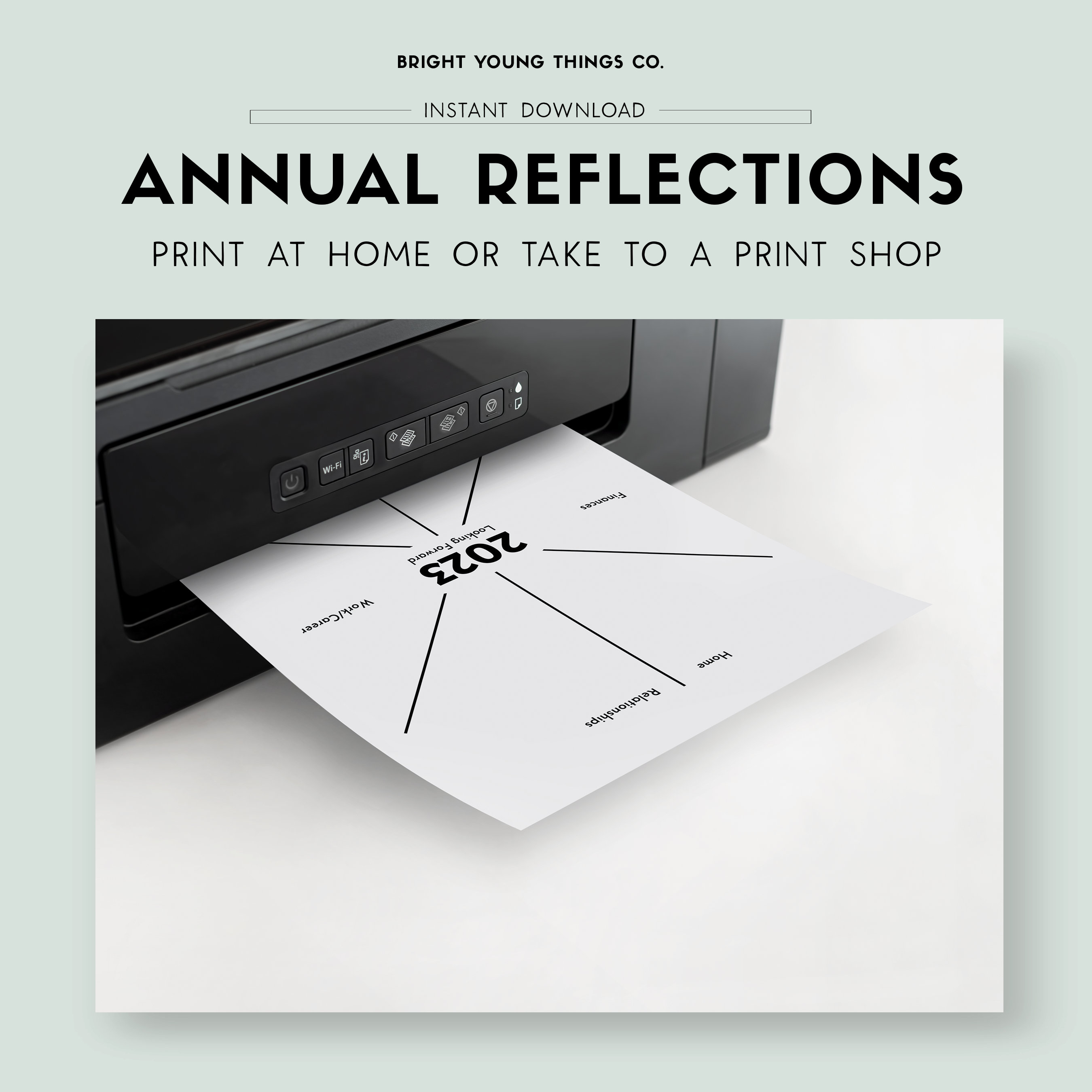 Annual Reflections Printable, Yearly Self-reflection Printable PDF ...