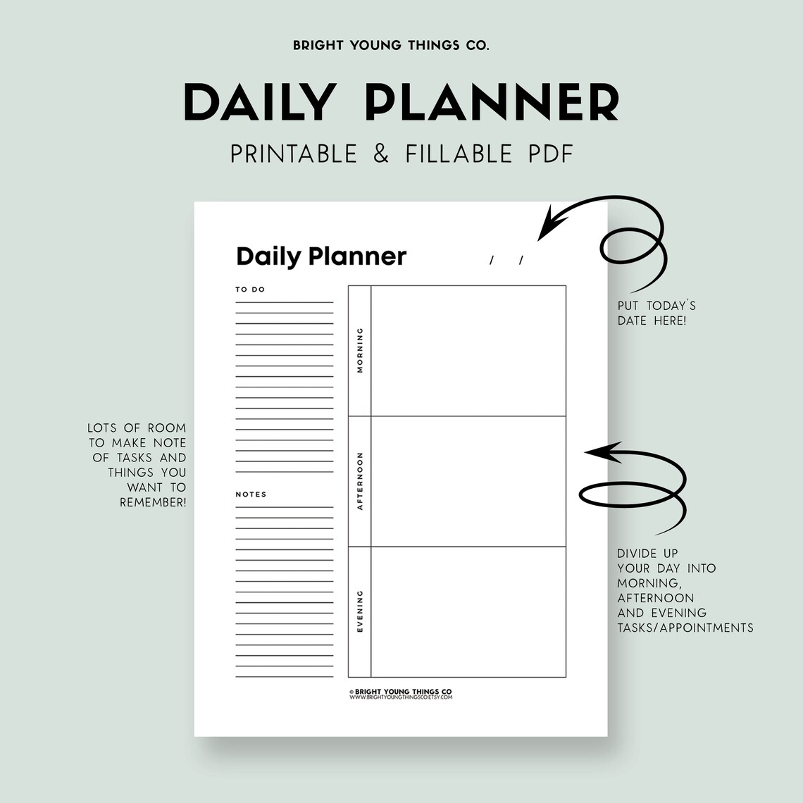Daily Planner Printable A4 A5 Letter Daily Planner Printable - Etsy Canada