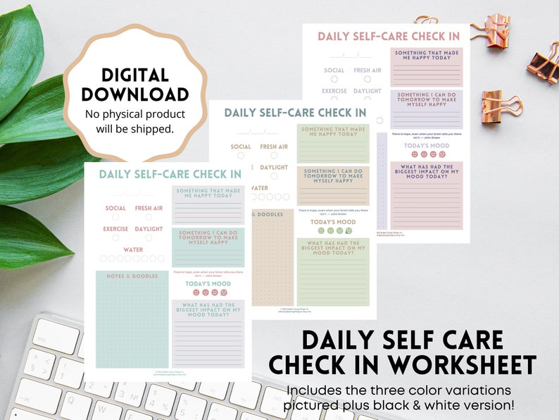 Self Care Planner Mood Tracker Printable Mood Tracker Mood | Etsy