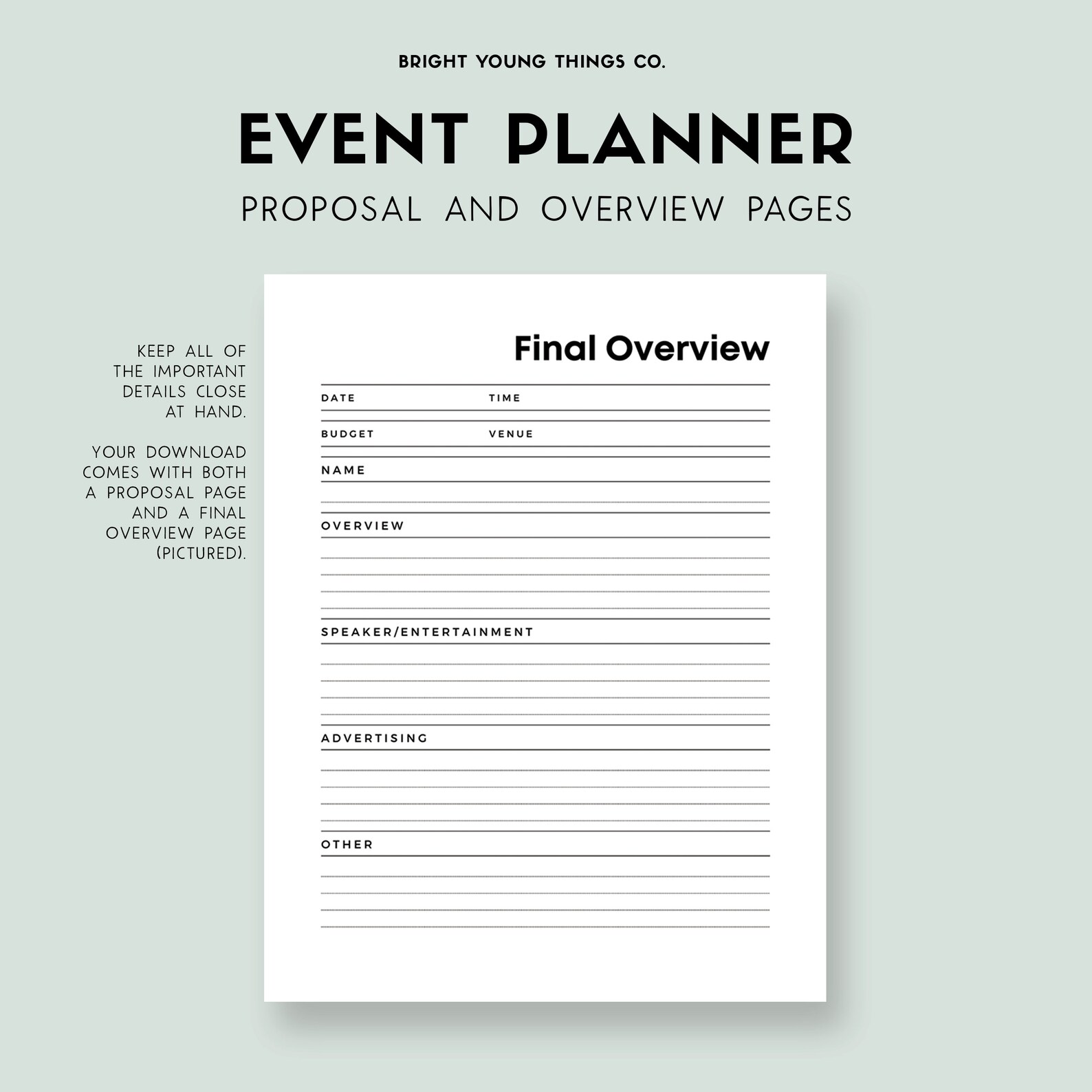 Event Planning Workbook Printable Event Planner Printable - Etsy