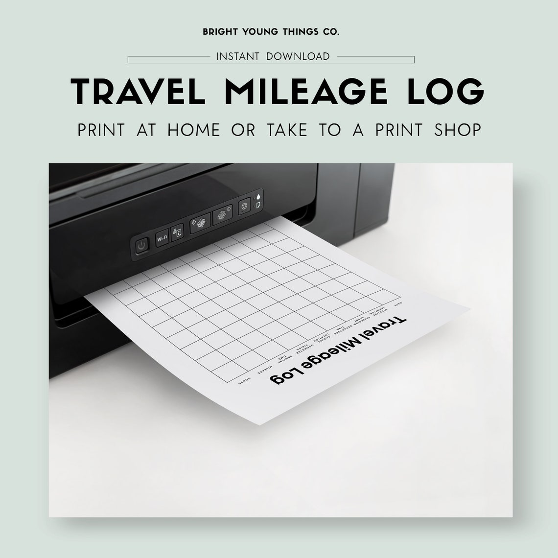 Printable Mileage Log, Mileage Tracker, Printable Mileage Log, Road ...