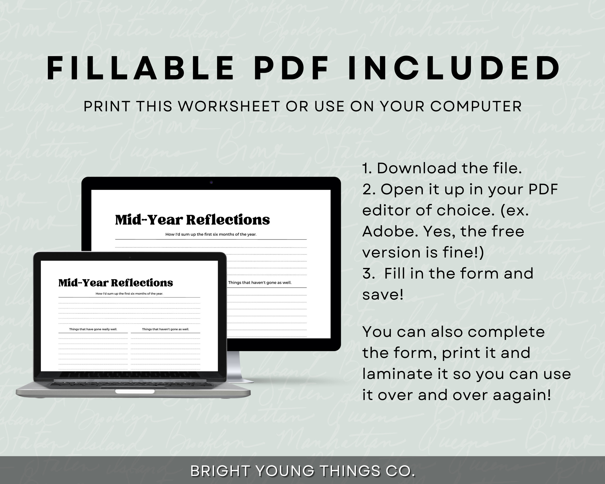 Mid-year Reflection Review Worksheet, Personal Growth Worksheet ...