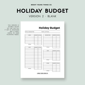Printable Holiday Budget Planner, Christmas Budget Tracker Printable ...