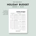 Printable Holiday Budget Planner, Christmas Budget Tracker Printable ...