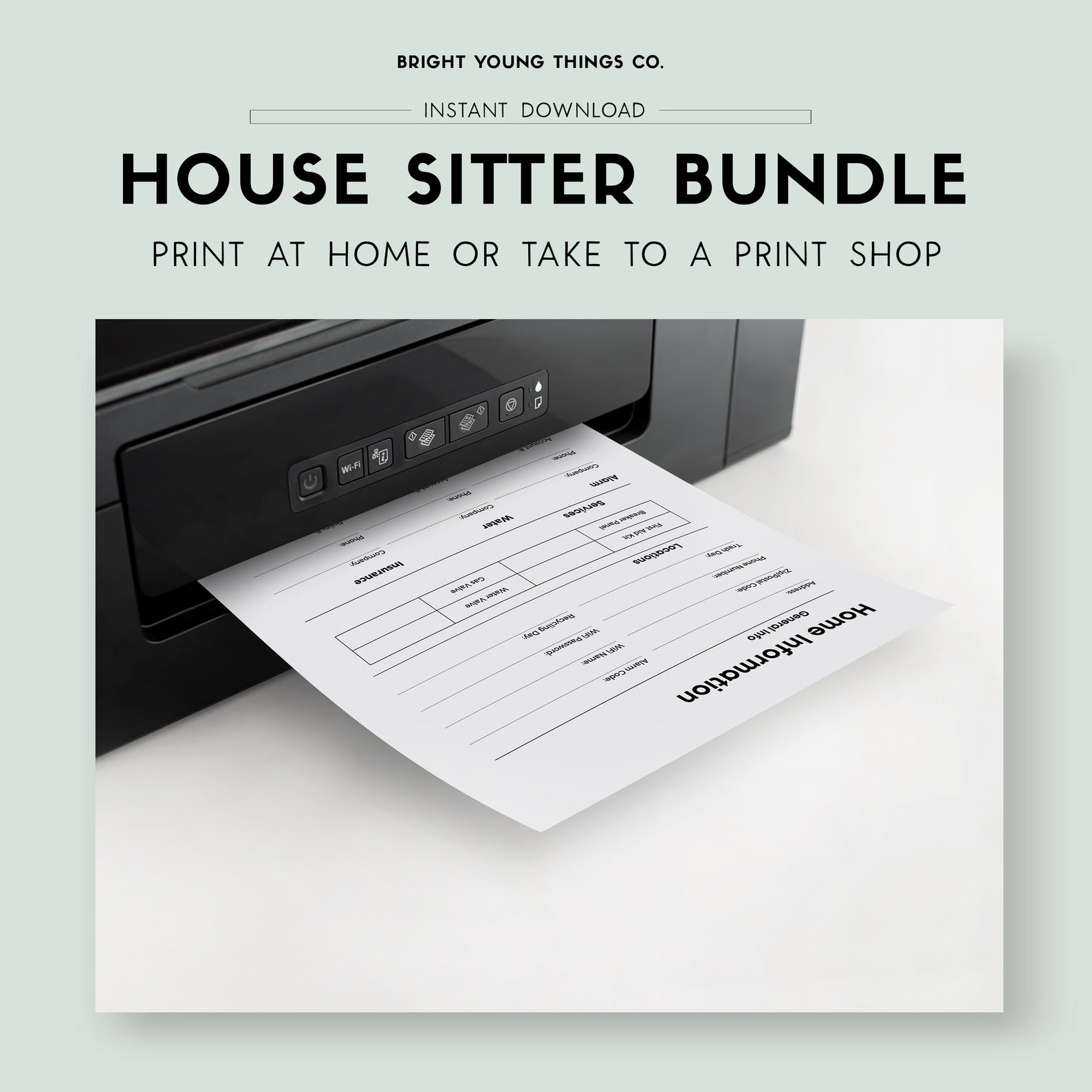 House Sitter Guide Printable Bundle, House Sitter Instructions, House ...