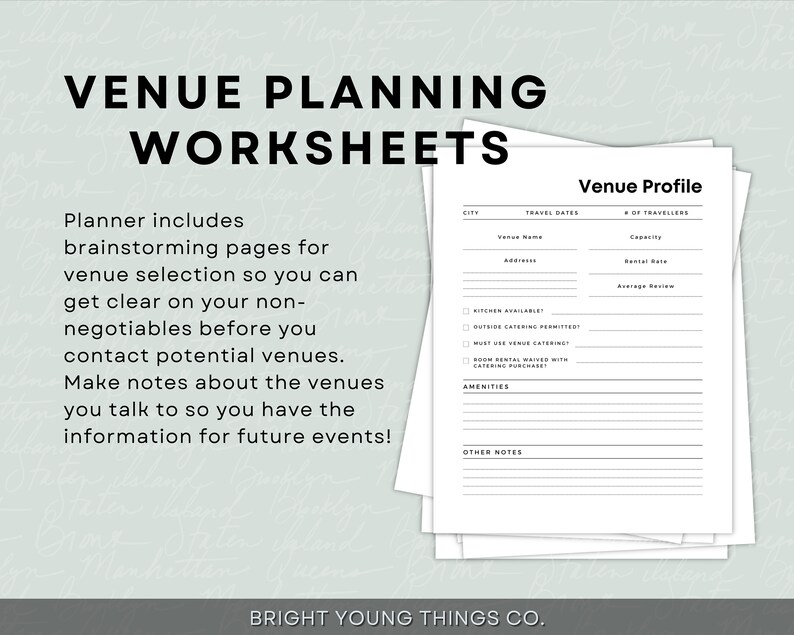 Event Planning Workbook, Printable Event Planner, Printable Planner ...
