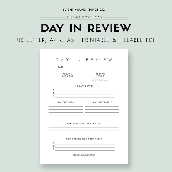 Daily Reflection Journal Printable Daily Reflection - Etsy Daily Reflection Journal Printable Daily Reflection - Etsy