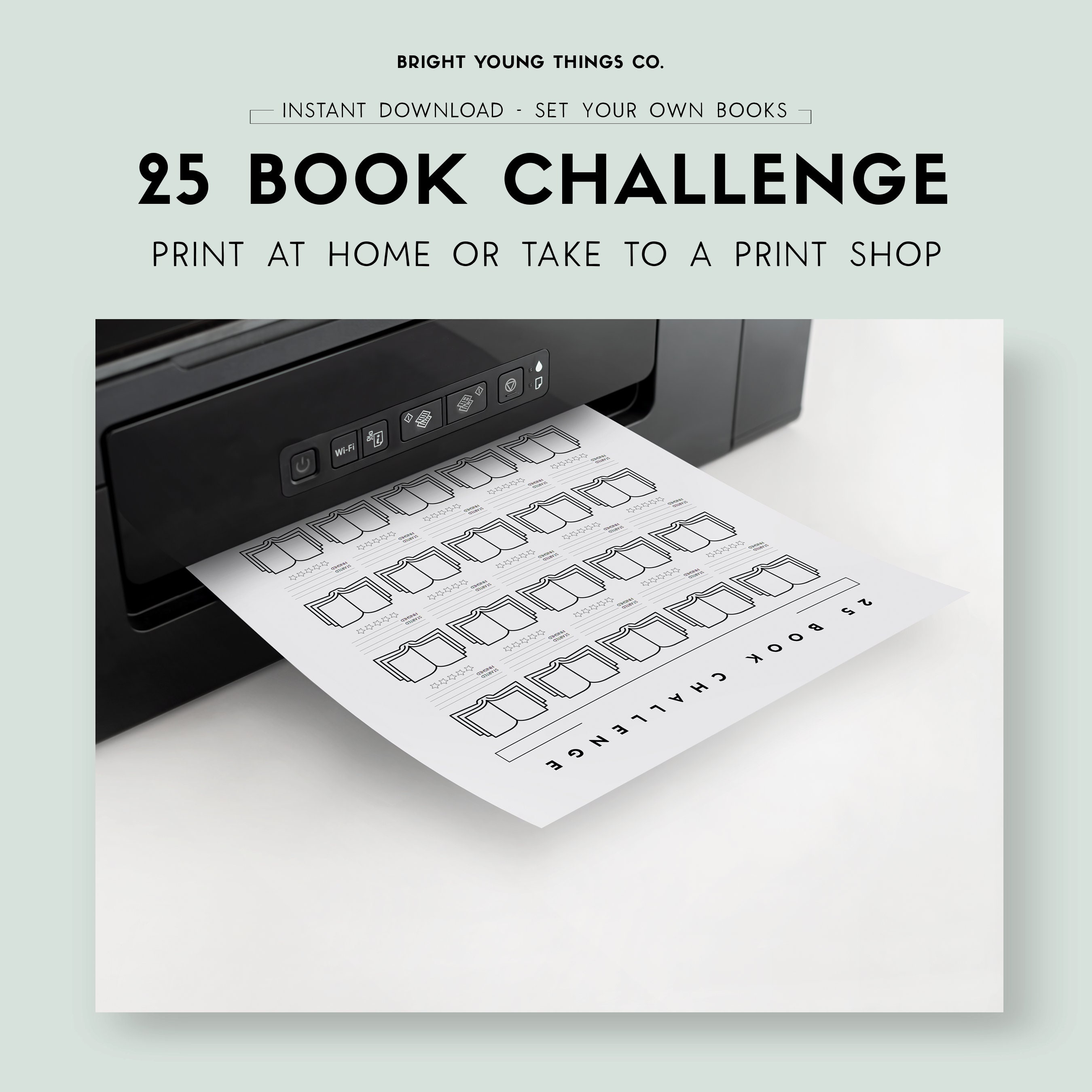 25 Book Challenge, PDF Book Challenge Download, Digital Downloads for ...