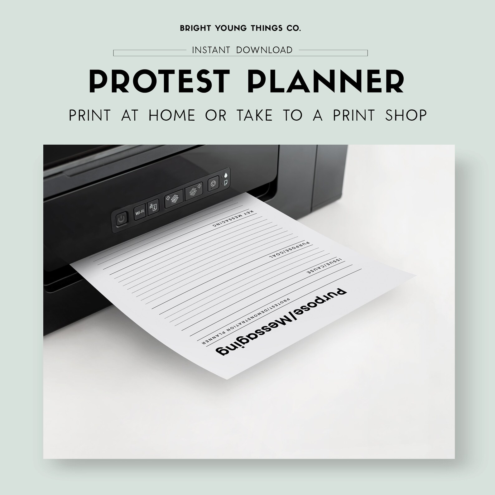 Printable Protest Planner, Protest Plan, Social Justice Protest ...