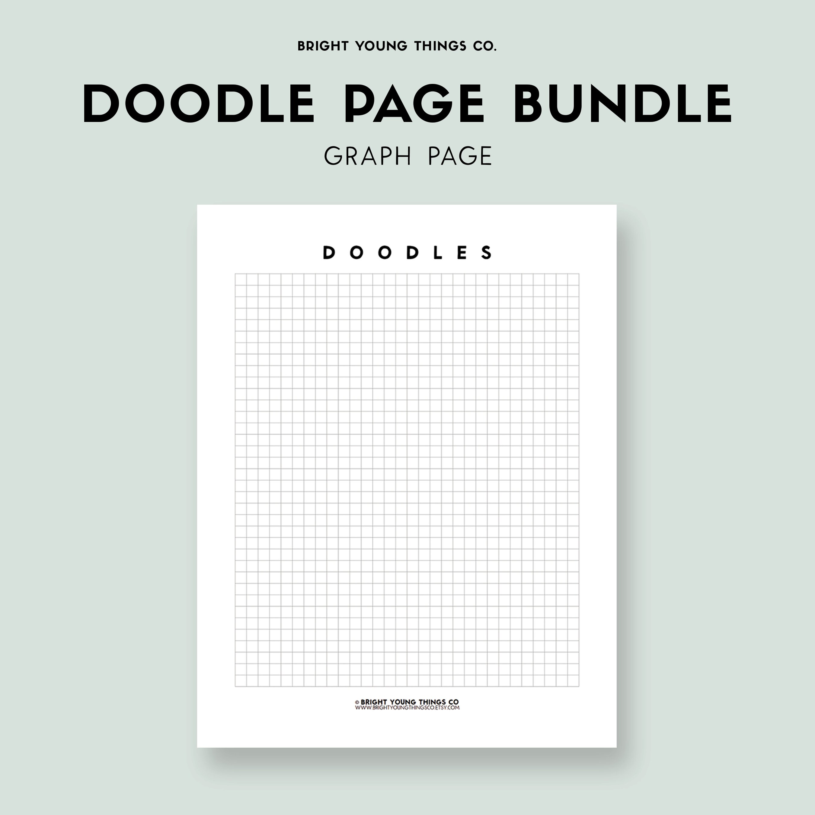 Doodle Page Printable PDF Doodle Page Bundle Digital Doodle - Etsy