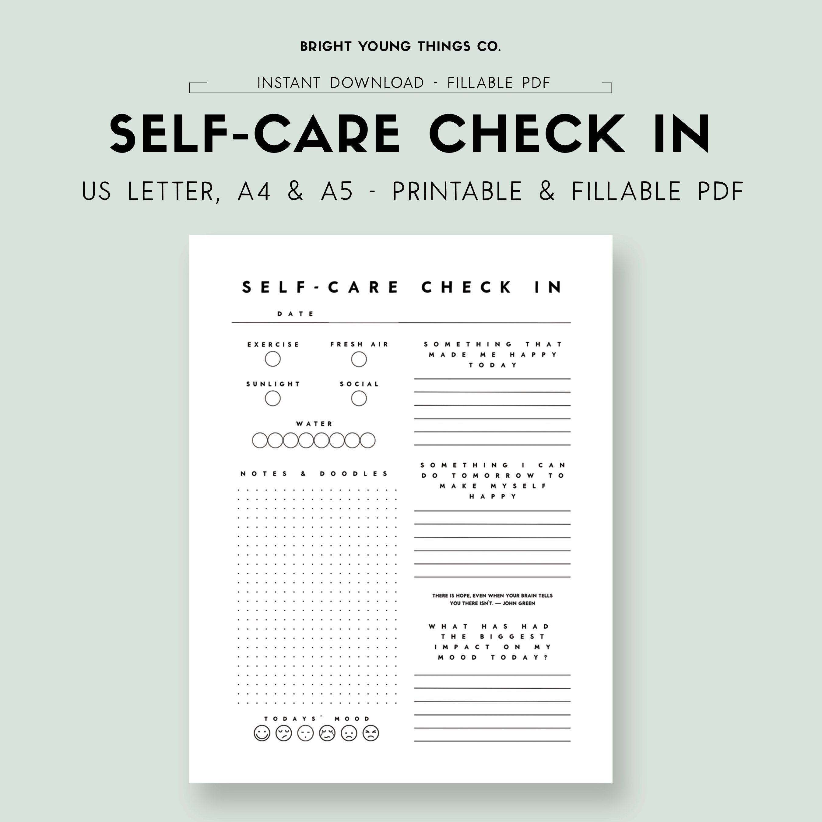 Self Care Planner Mood Tracker Printable Mood Tracker Mood - Etsy UK