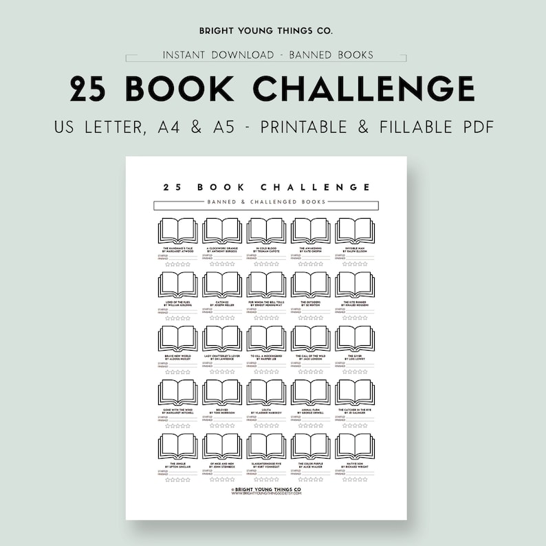 Reading Challenge, Banned Books Reading Challenge, PDF Reading ...