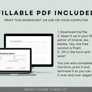 Reading Notes Worksheet, Book Notes Printable, Reading Log Printable ...