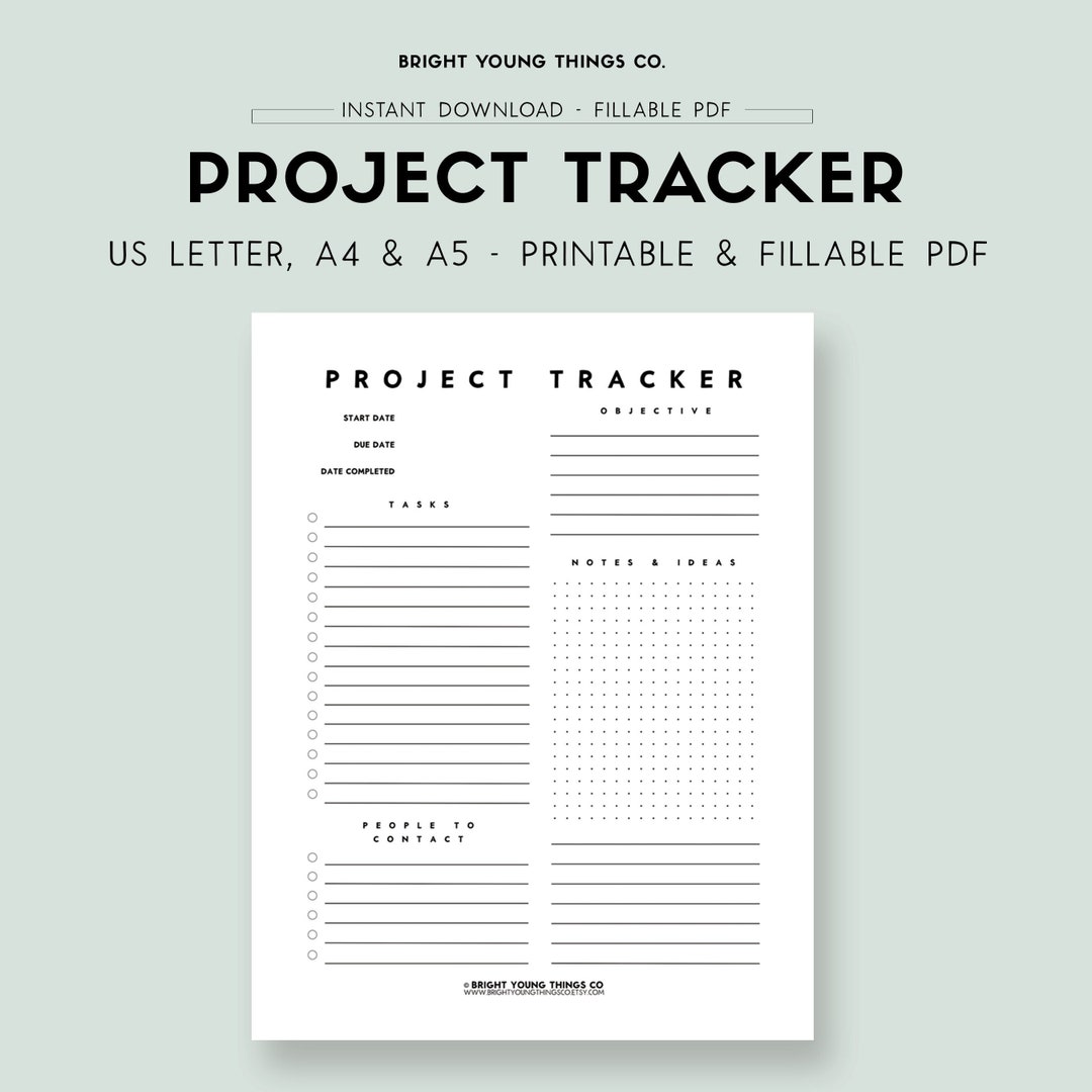 Project Tracker, Project Tracker Worksheet, Project Tracker Download ...