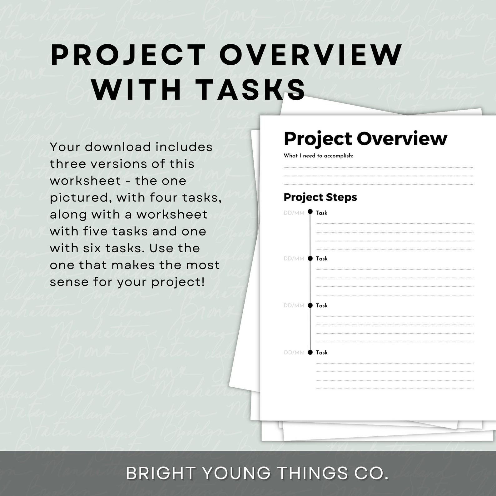 Printable Project Planner, Project Planner PDF, Productivity Worksheets ...