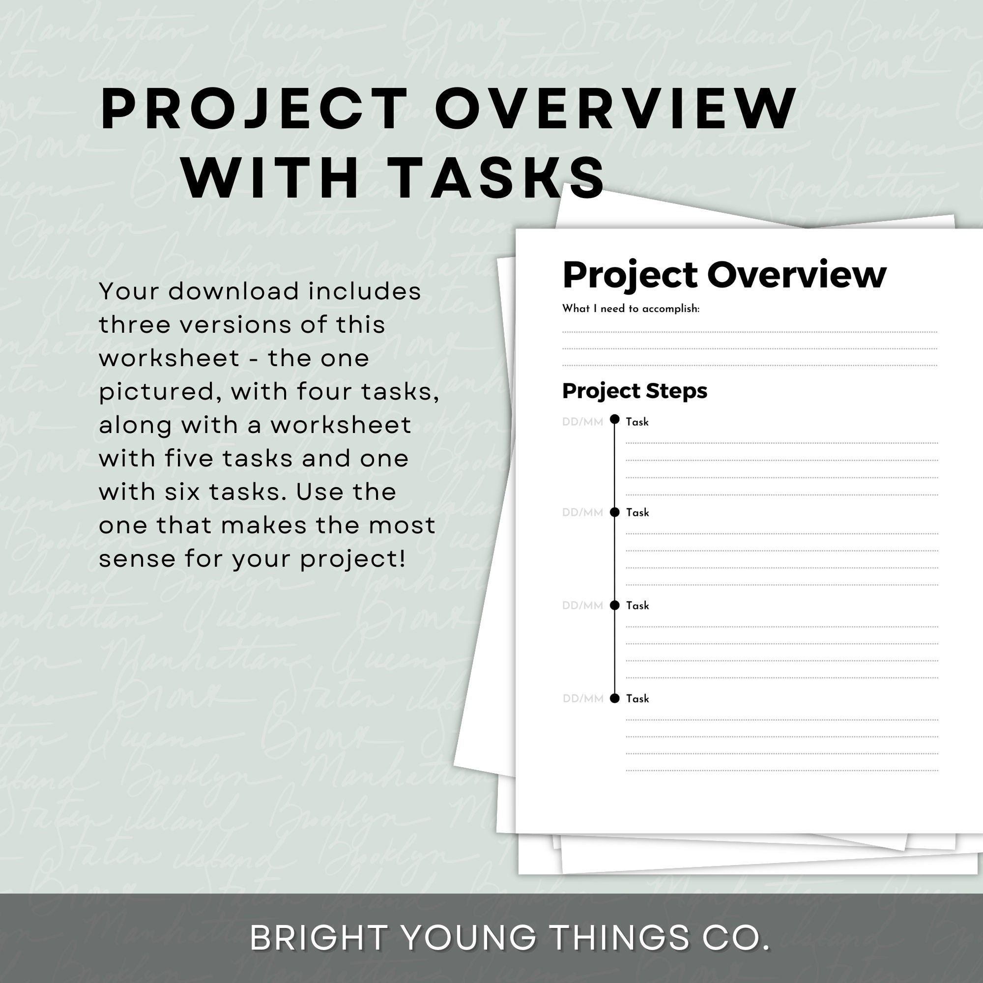Printable Project Planner, Project Planner PDF, Productivity Worksheets ...