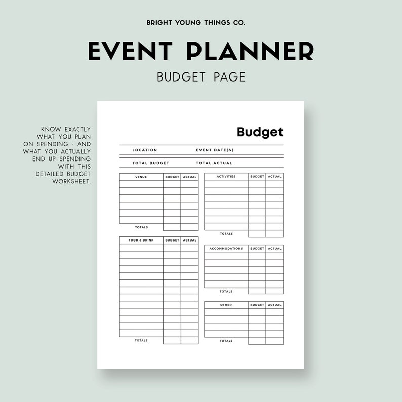 Event Planning Workbook Printable Event Planner Printable - Etsy