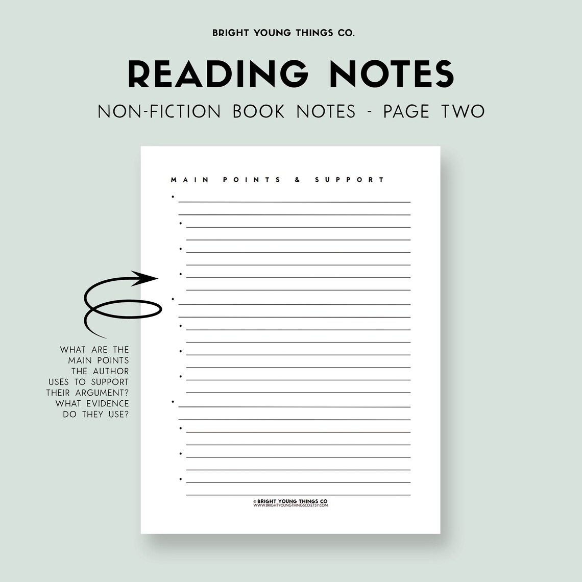 Reading Notes Template, Book Notes Printable, Reading Log Printable ...
