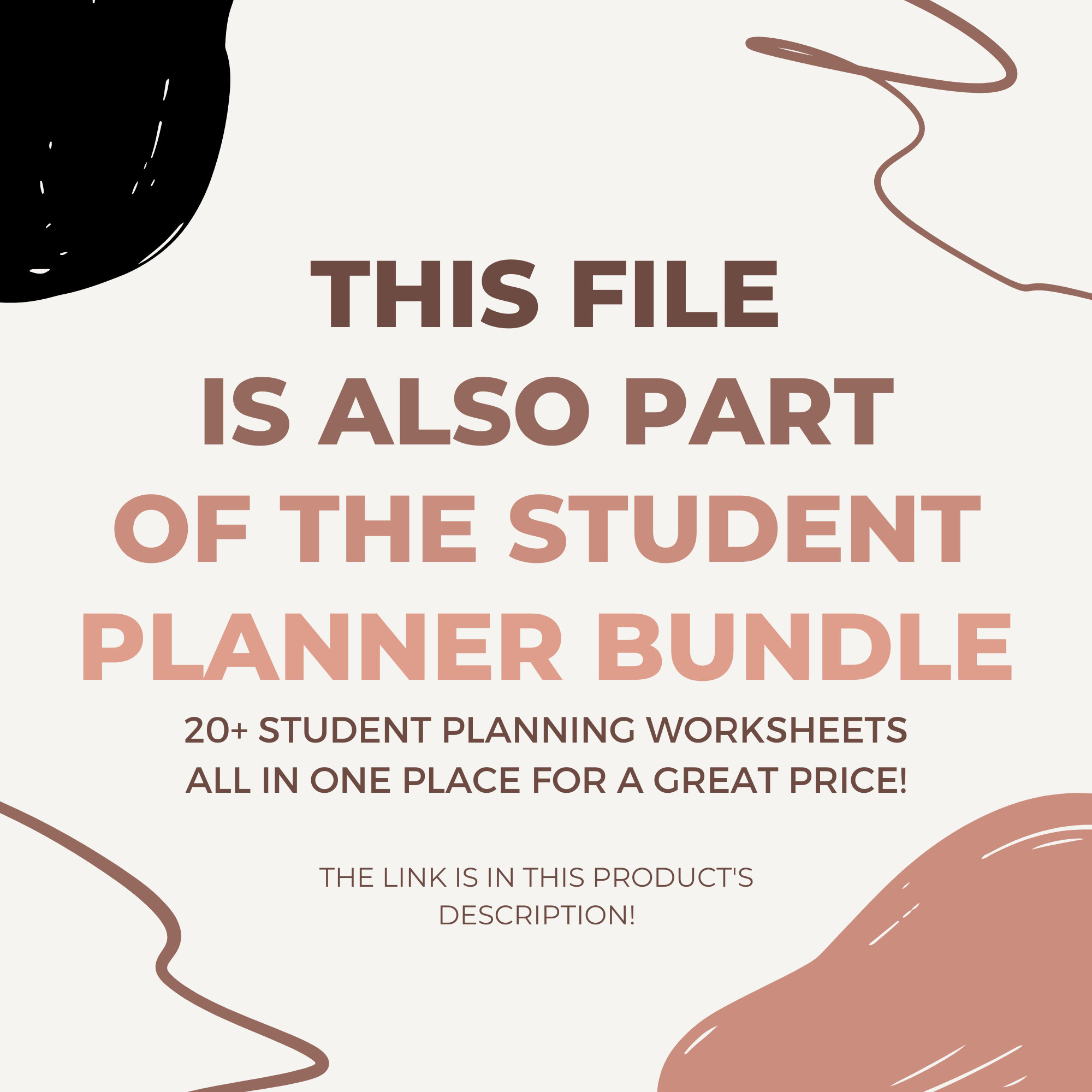 Student Assignment Planner, Printable Assignment Planner Worksheet, Student Resources, College ...