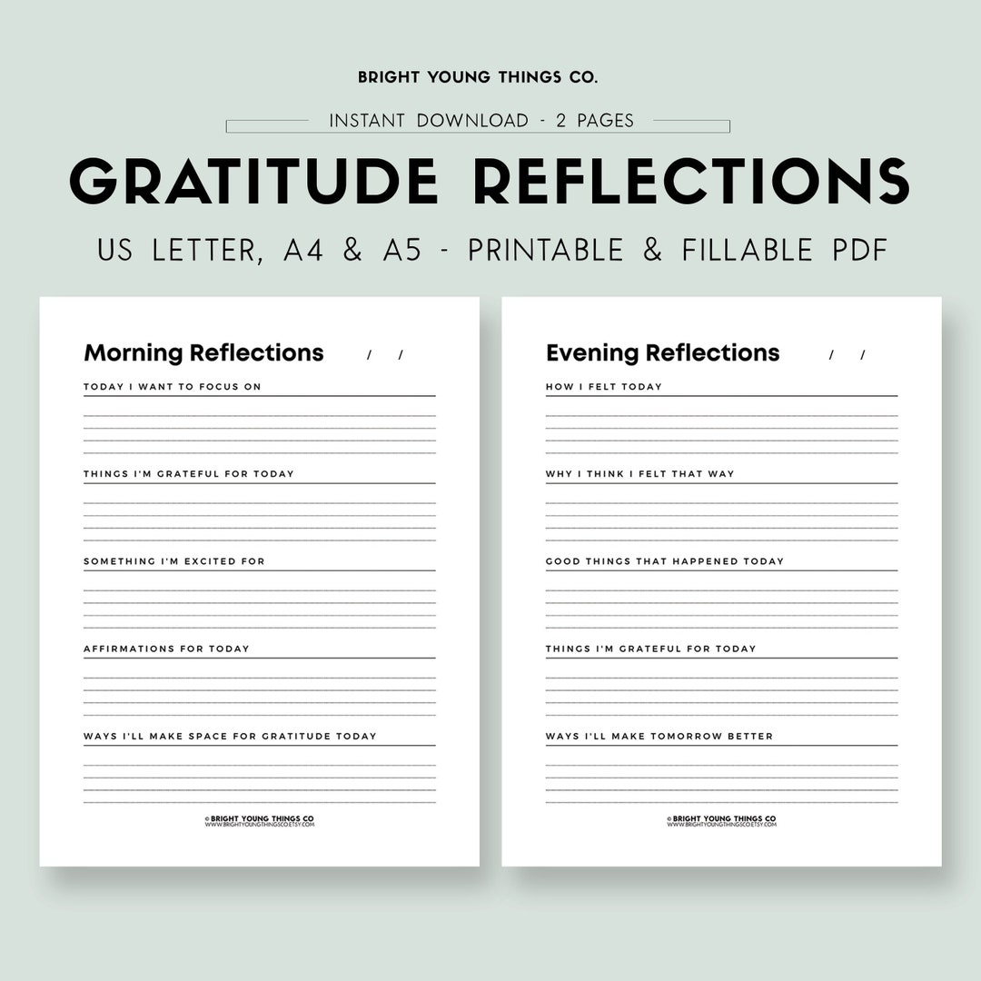 Gratitude Journal, Gratitude Journal Printable, Gratitude Journal PDF ...