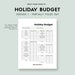 Printable Holiday Budget Planner, Christmas Budget Tracker Printable ...