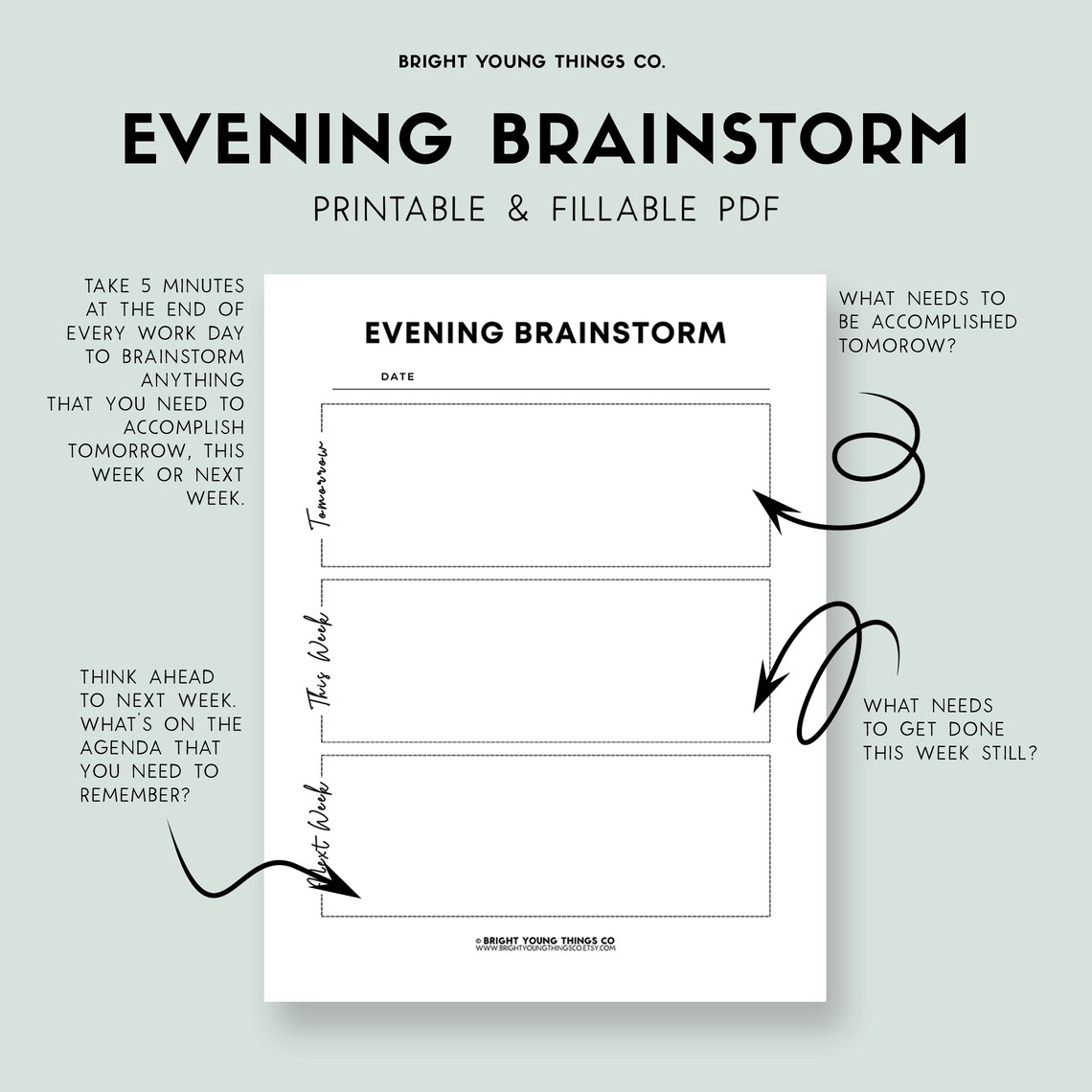 Productivity Worksheet Printable, Dump the Distractions Worksheet ...