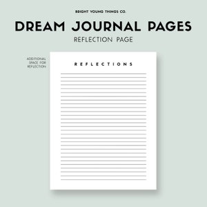 Dream Journal Digital Download, Dream Journal Printable Pages ...