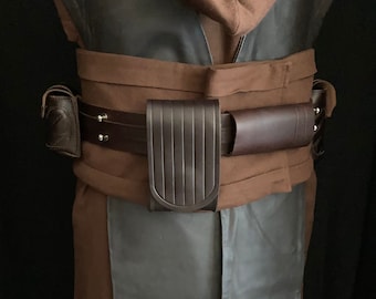 Italian Leather Pouch, Perfect for Jedi and Sith Cosplay brown/black - Etsy